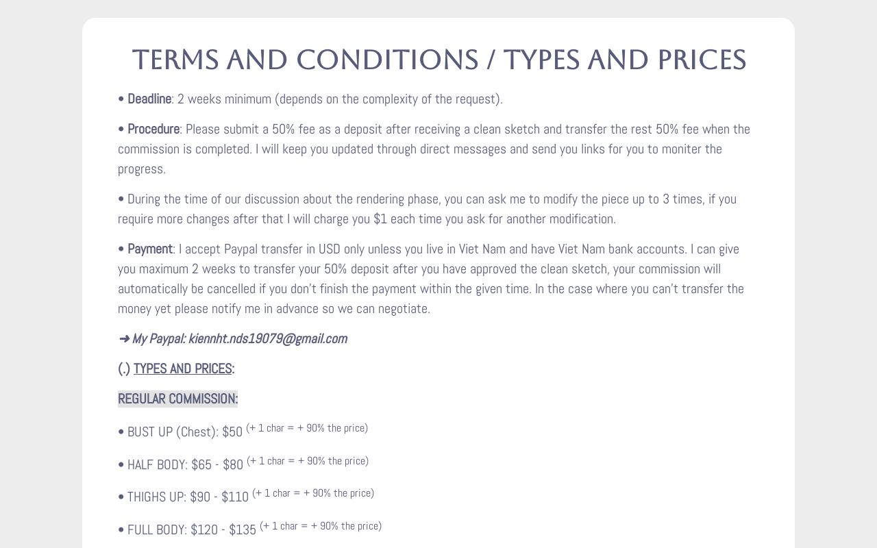 TERMS AND CONDITIONS